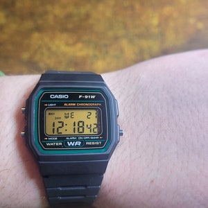 Casio F91W Custom Mod With Color Screen Mod Water Resistant Watch - Etsy