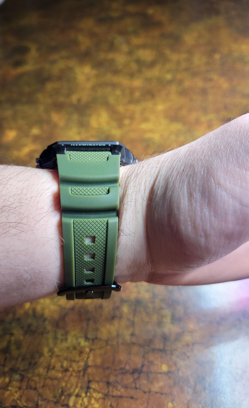 Mens Casio World Time AE-1200WH Custom Modified Orange Color Screen Mod ...