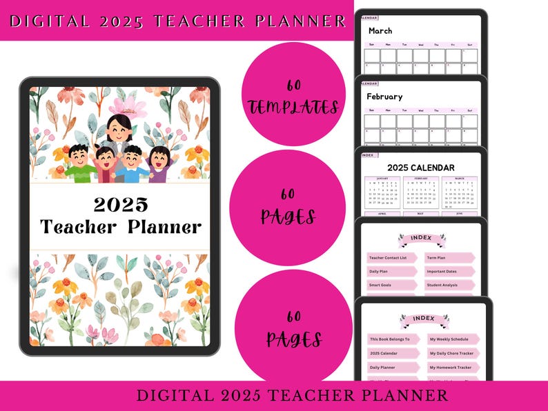 2025 Digital Teacher Planner | Printable Lesson Plan Organizer ...