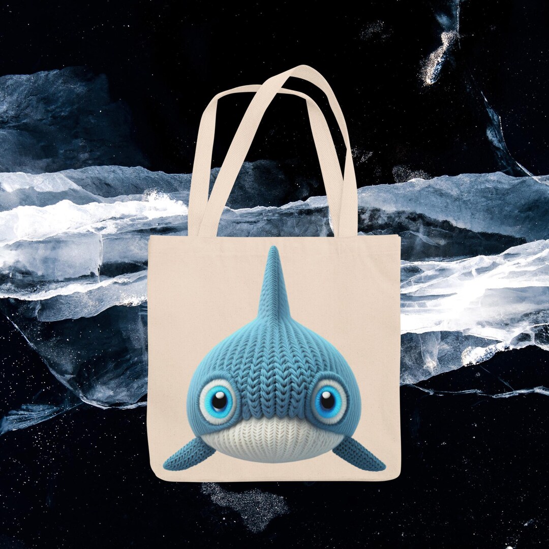 Shark Cotton Tote Bag Shark Design Market Tote Bold Shark Cotton Tote ...