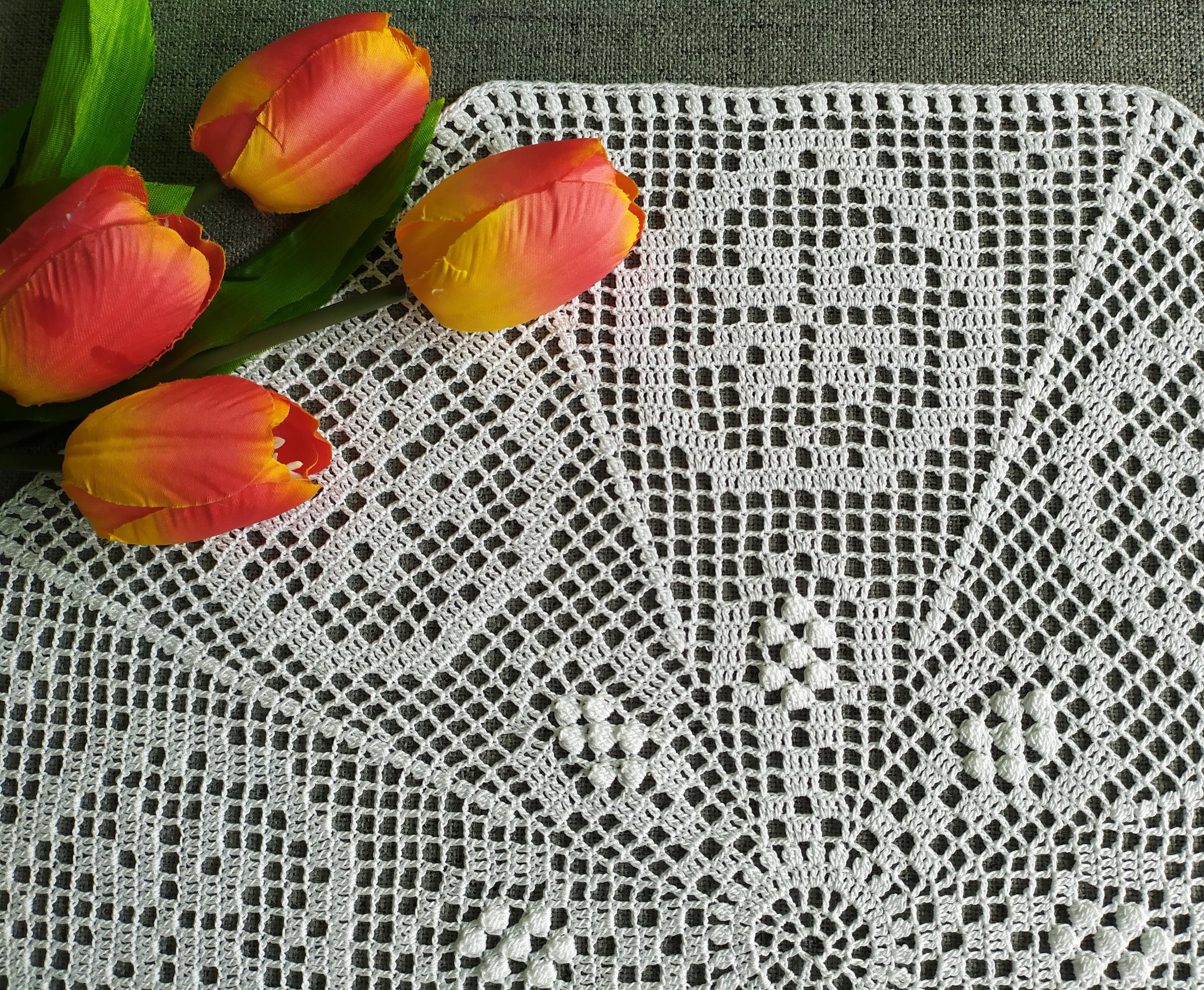 Instant Download Easter Crochet PDF Pattern Lace Filet Crochet Doily ...