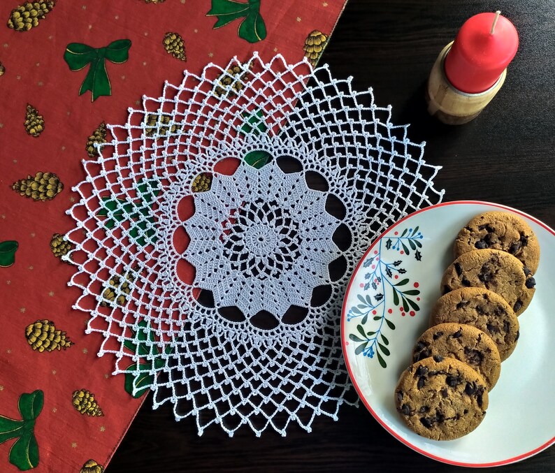 Christmas Crochet Doily Diagram Digital Crochet Pattern PDF Crochet ...