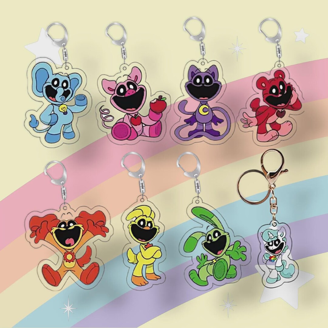 Acrylic Keychains - Smile - Kawaii Keychains - Funny Keychains - Bag ...