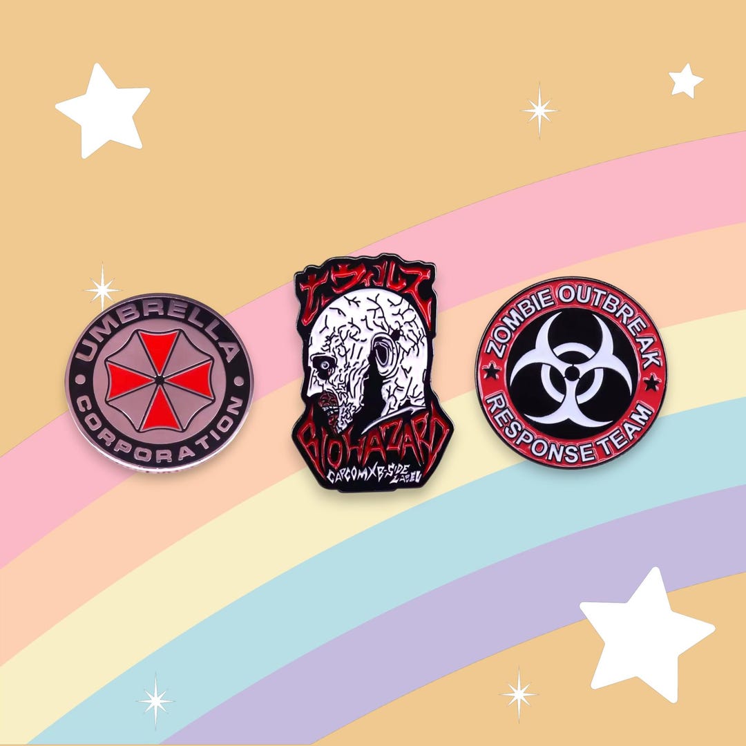 Resident Evil Enamel Pin Set - Umbrella - Kawaii Pins - Funny Pins ...