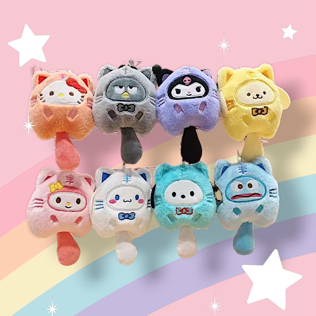 Kitty Plush Keychains - Kawaii Keychains - Funny Keychains - Keychains ...