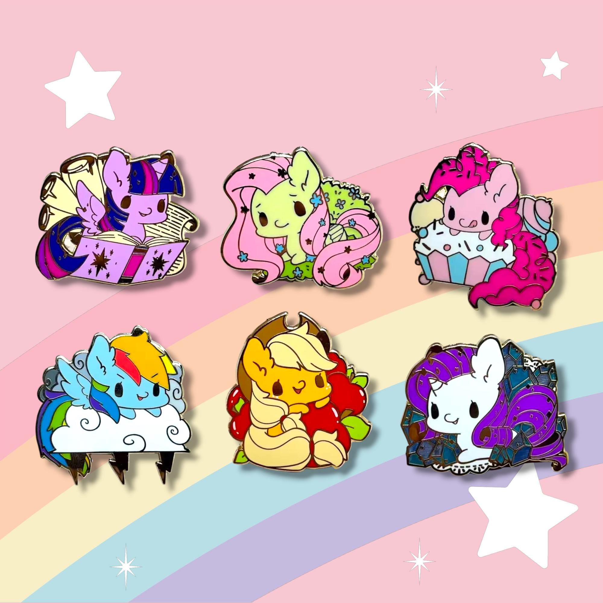 My Little Pony Enamel Pin Set - Kawaii Pins - Funny Pins - Bag Pins ...