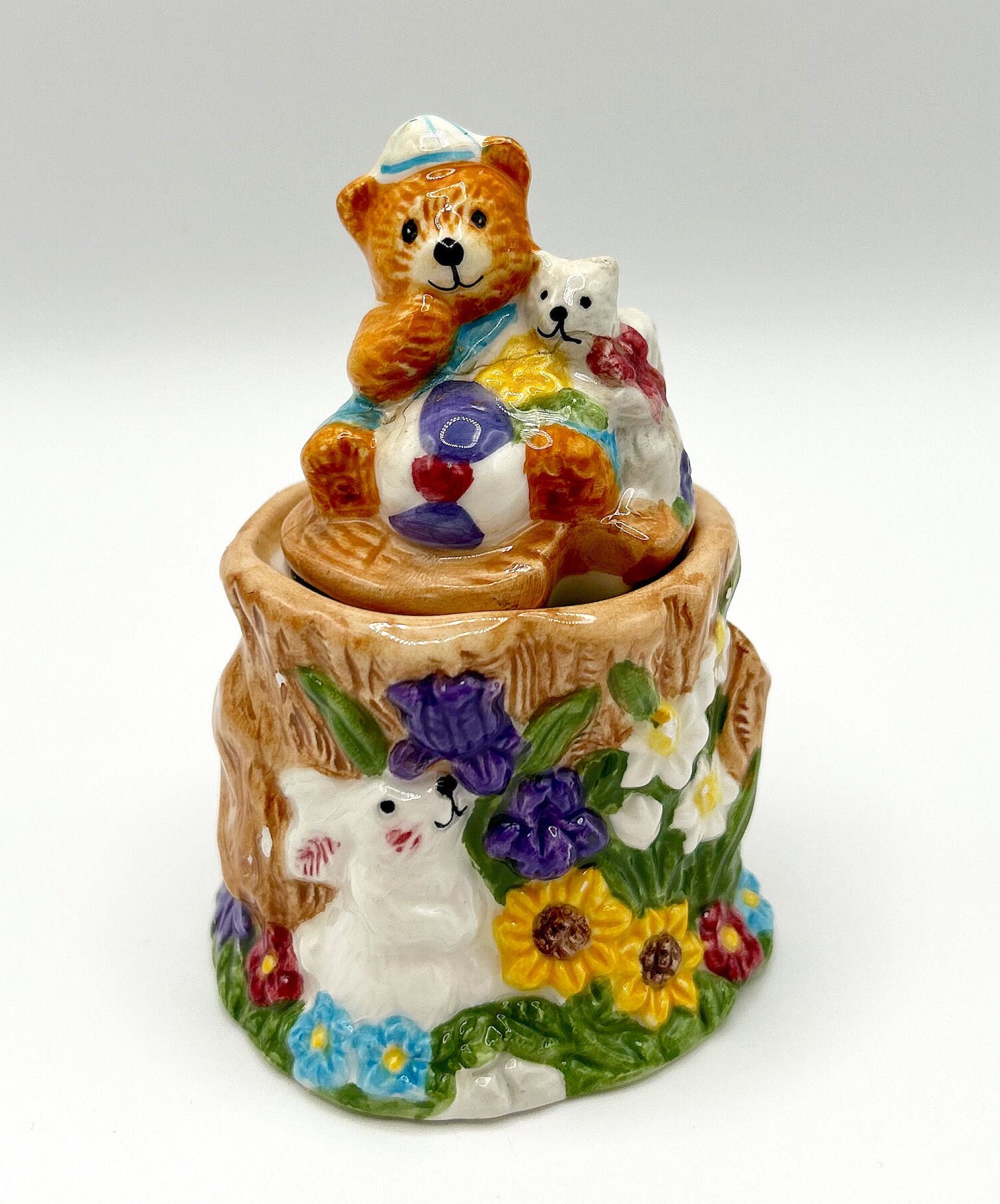 Vintage Teddy Bear Cottagecore Jam Jar Sugar Jar - Etsy
