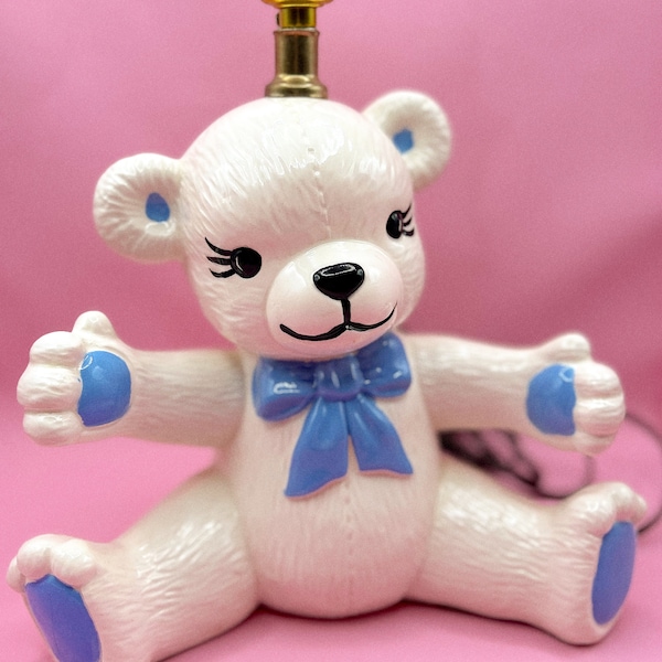 Teddy Bear Lamp - Etsy