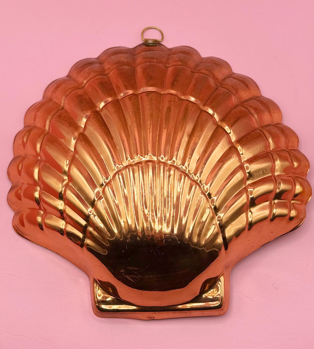 Vintage Copper Detailed Scallop Shell Jelly Mold Wall Hanging, Shell ...