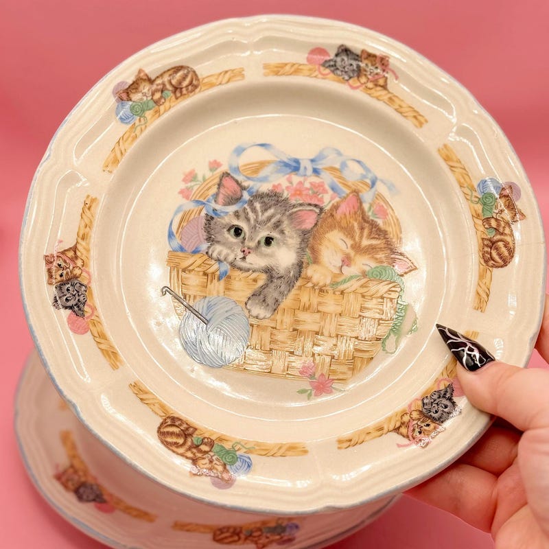 Cat Dinnerware Sets - Etsy