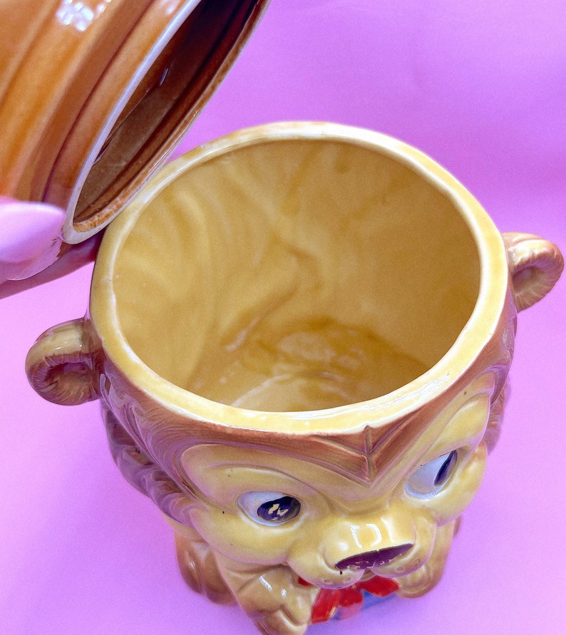 Vintage Ceramic 1960s Lion Cookie Jar Made in Japan Kewpie Lion King ...