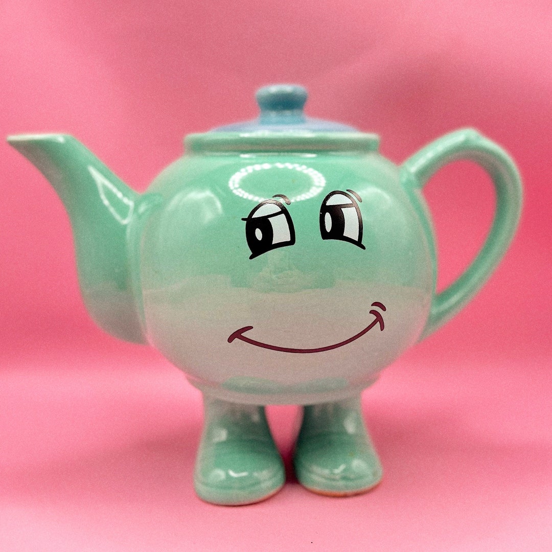 Anthropomorphic Smiling 1980s Ceramic Teapot, Vintage Ceramic Coffee ...