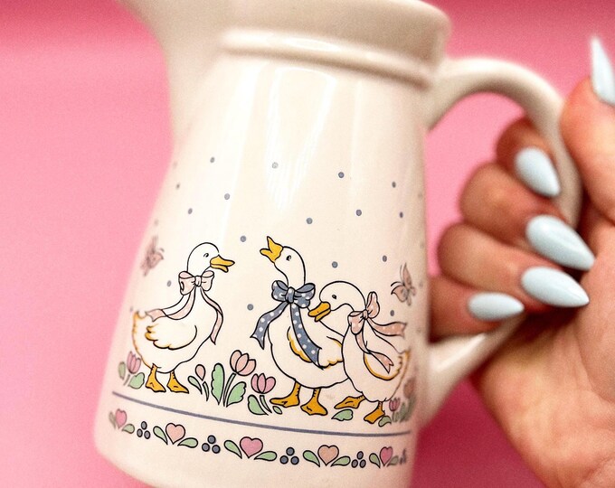 Vintage Mother Goose Milk/creamer Pitcher, Ceramic Serving Dish, Kitsch ...