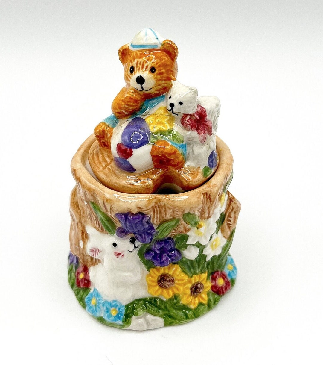 Vintage Teddy Bear Cottagecore Jam Jar Sugar Jar - Etsy