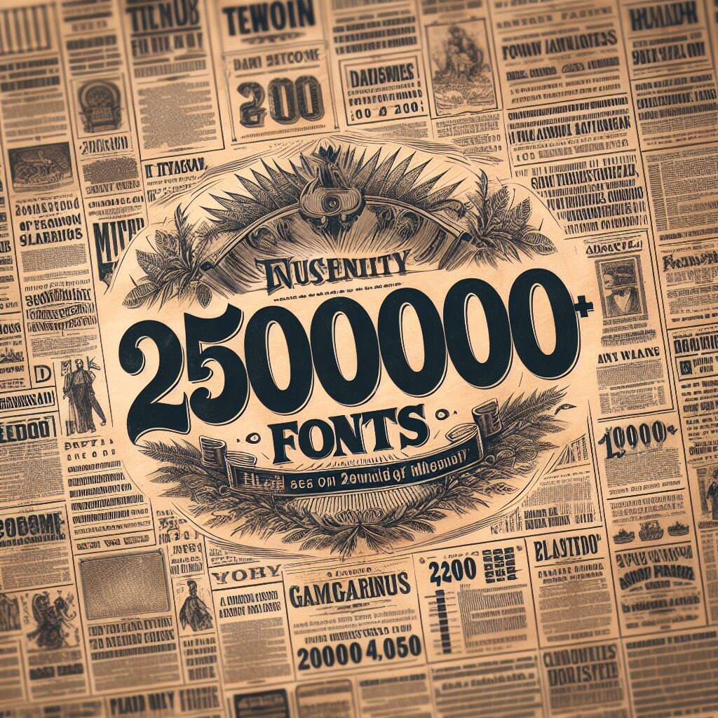 250,000 Fonts, Svgs, Icons, Clip Art & More MEGA Design Bundle Instant ...