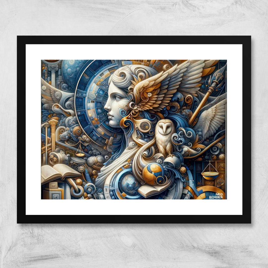 Minerva Mythology Art Print, Minerva, Wall Art Decor, Poster Print ...