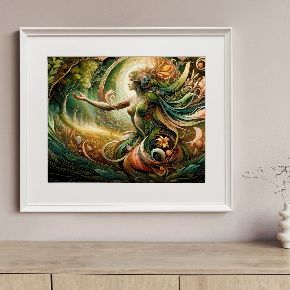 Gaia, Mythology Art Print Gaia, Personification of the Earth, Wall Art ...