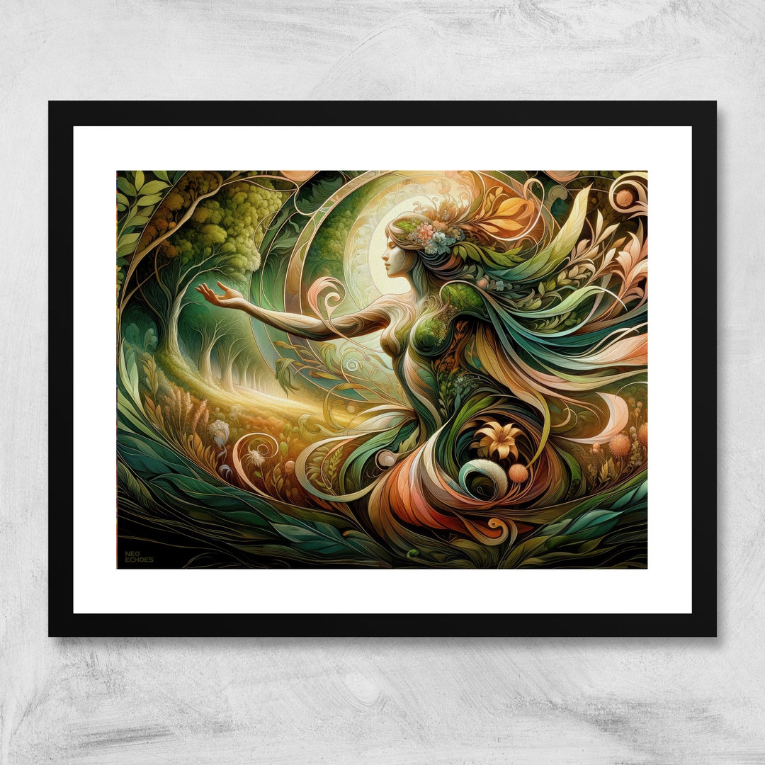 Gaia, Mythology Art Print Gaia, Personification of the Earth, Wall Art ...