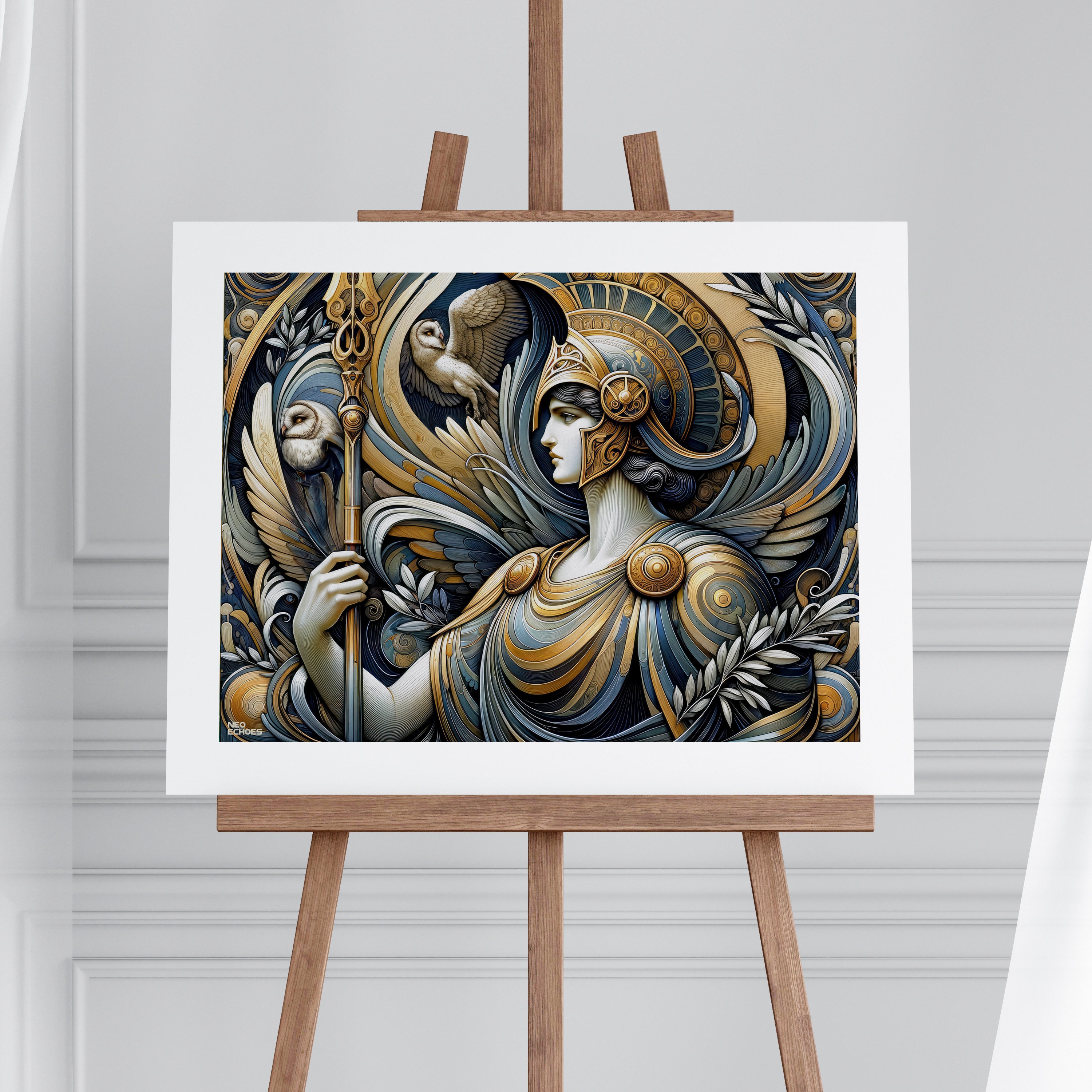 Athena Mythology Art Print, Athena, Goddess of Heroic Endeavor, Wall ...