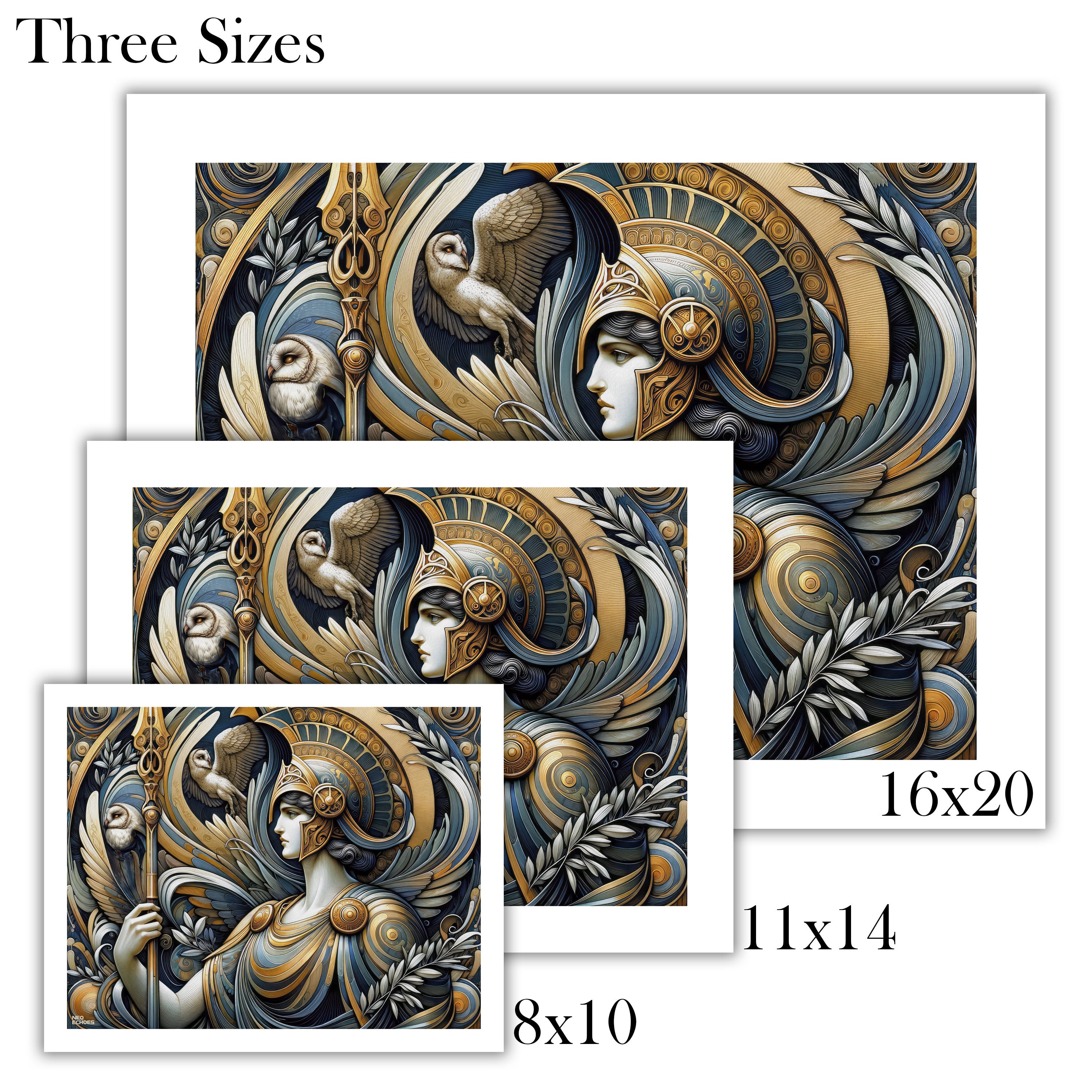 Athena Mythology Art Print, Athena, Goddess of Heroic Endeavor, Wall ...