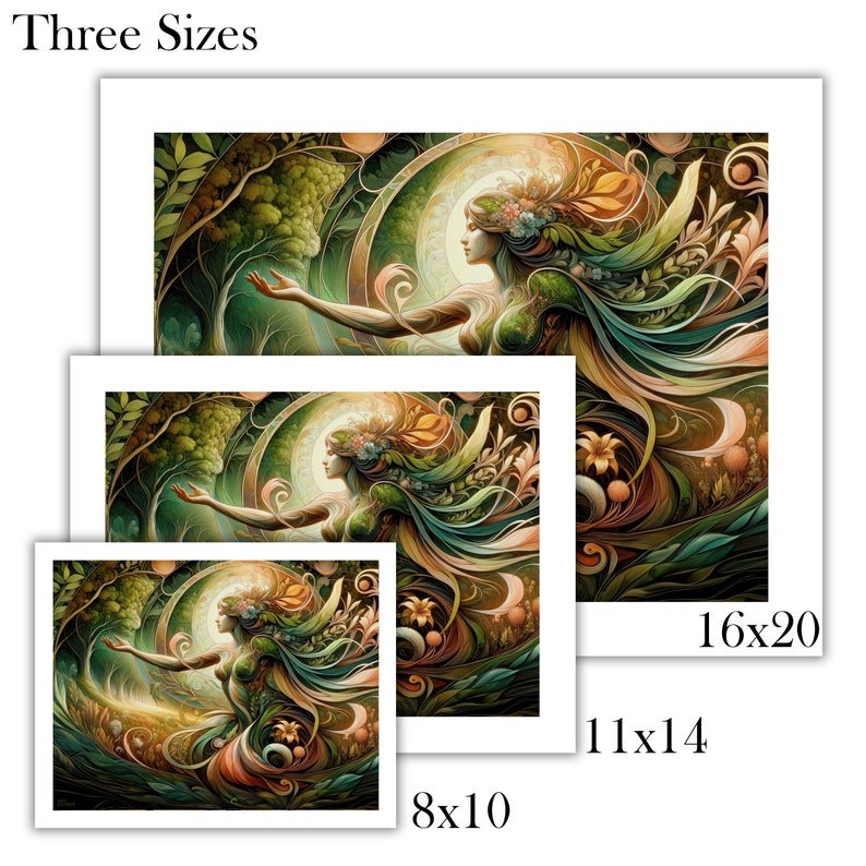 Gaia, Mythology Art Print Gaia, Personification of the Earth, Wall Art ...
