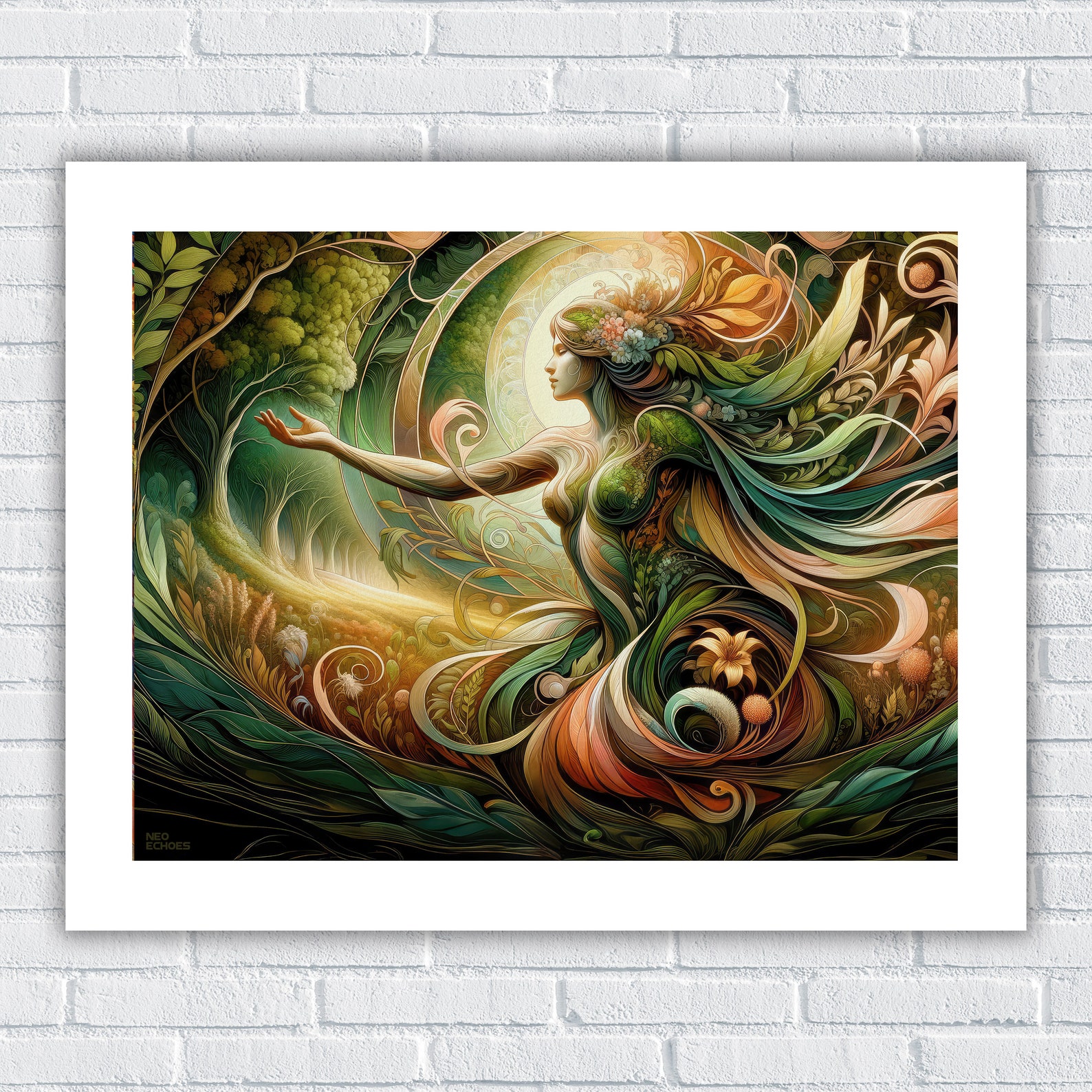 Gaia, Mythology Art Print Gaia, Personification of the Earth, Wall Art ...
