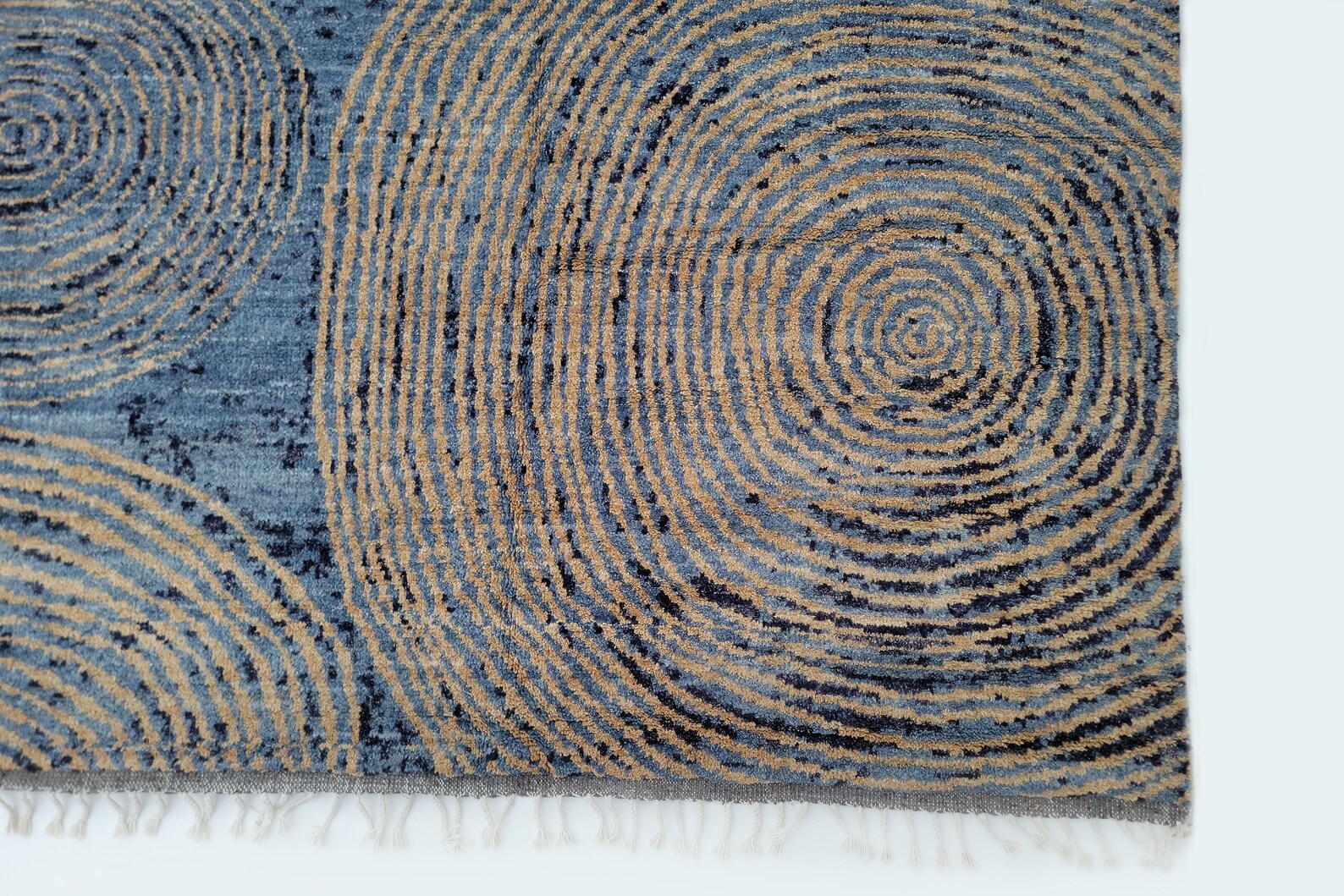 Large Modern Moroccan Berber Rug Blue 17.4x11.7 Ft, Wool Rectangle ...