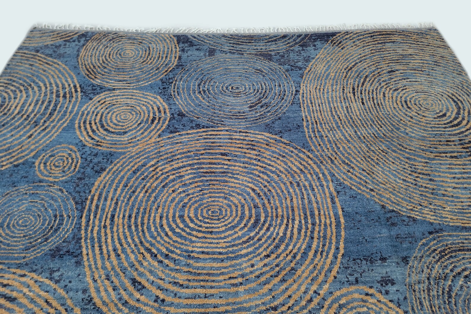 Large Modern Moroccan Berber Rug Blue 17.4x11.7 Ft, Wool Rectangle ...