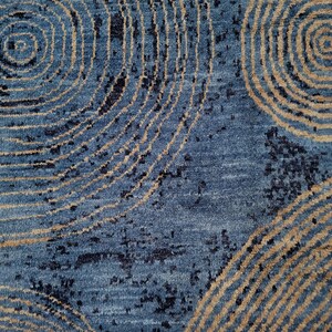 Large Modern Moroccan Berber Rug Blue 17.4x11.7 Ft, Wool Rectangle ...