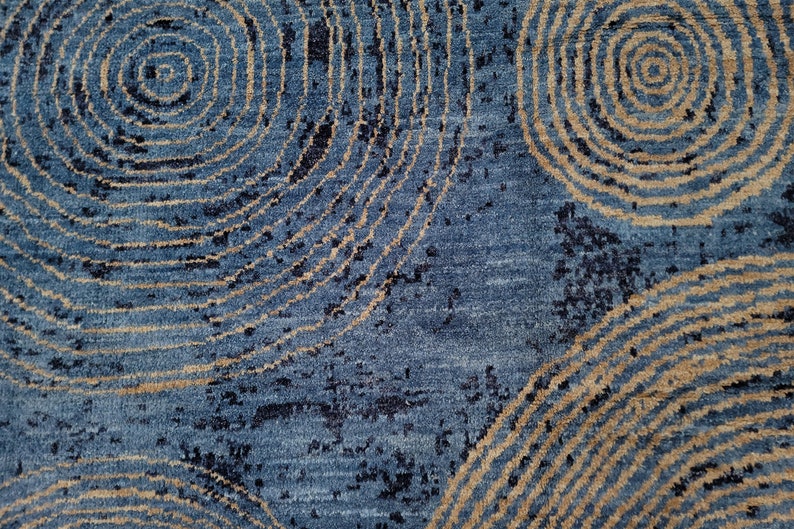 Large Modern Moroccan Berber Rug Blue 17.4x11.7 Ft, Wool Rectangle ...