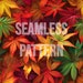 Autumn Leaves Seamless Patterns Endless High Quality Print Design All ...