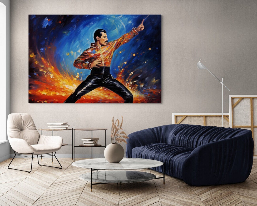 Freddie Mercury Rocks Canvas Poster Print Graffiti Oil - Etsy