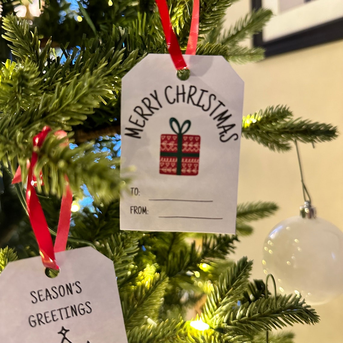 Christmas Gift Tags Christmas Favor Tags Holiday Gift Tags Merry ...