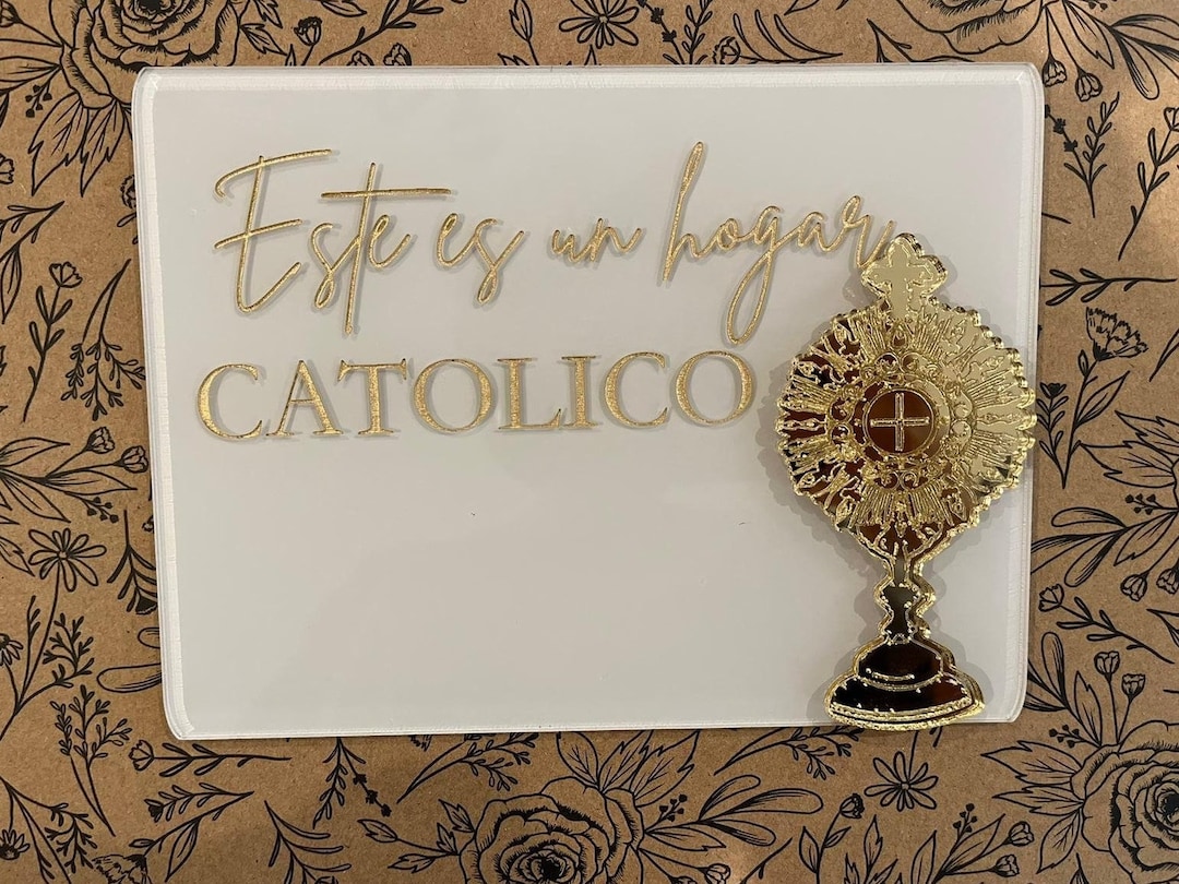 Este Es Un Hogar Católico Sign/ Acrylic/ - Etsy
