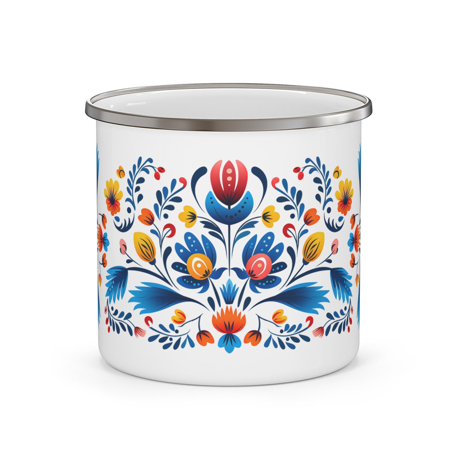 Bavarian Enamel Mug #5, Folk Art, Vintage Inspired, Vintage Kitchen ...