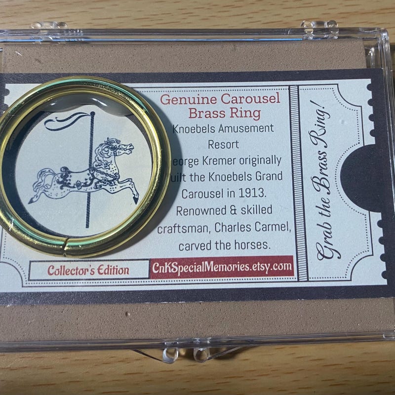 Carousel Brass Ring - Etsy