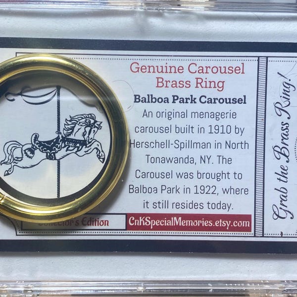 Carousel Brass Ring - Etsy