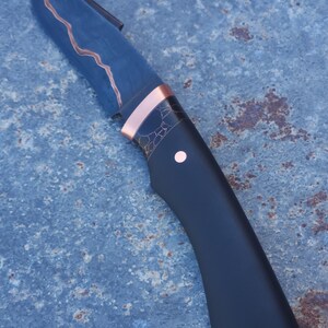 Copper Damascus Knife (cu-mai) | Hand Forged | Handmade in the USA - Etsy