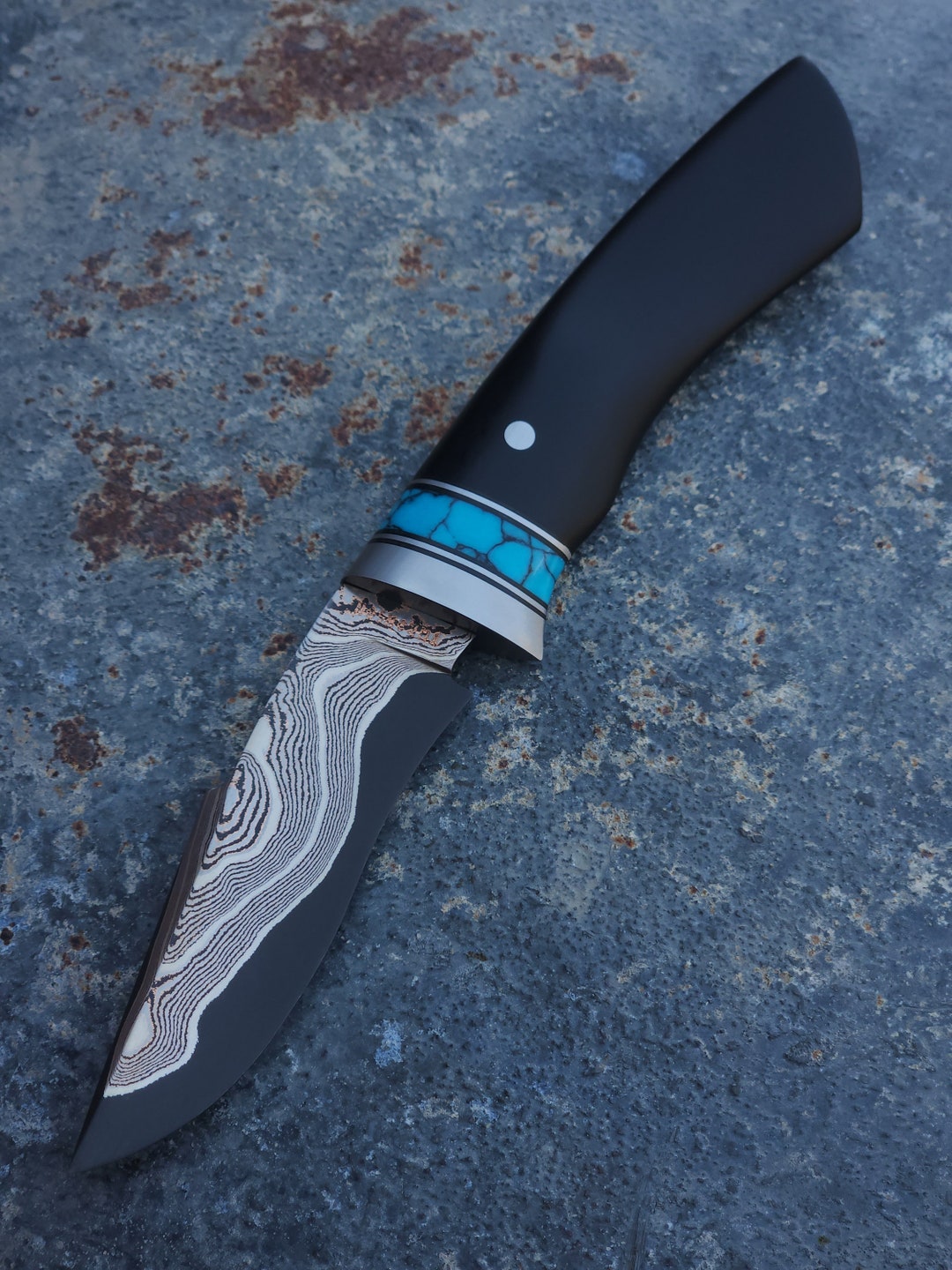 Copper Damascus Knife (cu-mai) | Baker Forge & Tool Steel | Handmade in ...