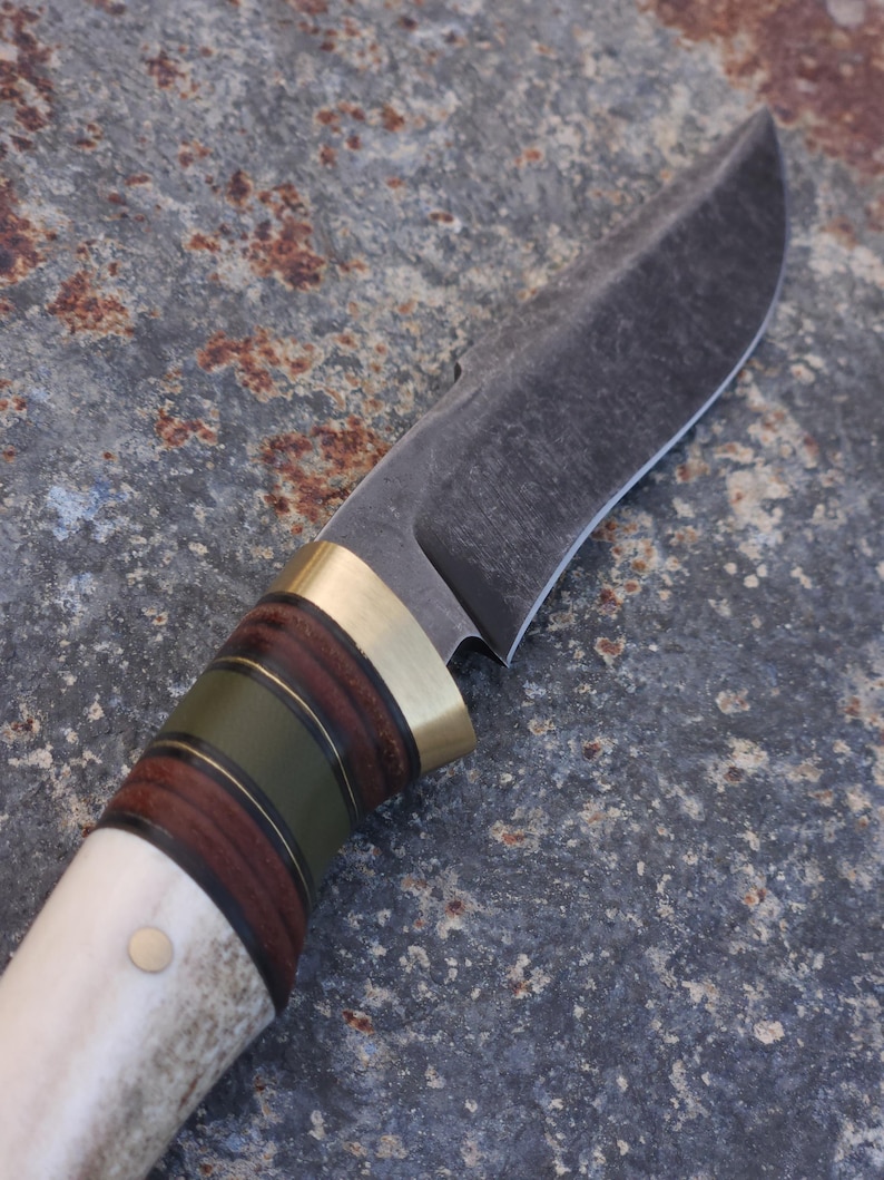 Drop Point Hunting Knife | Made in Montana | Handmade in the USA - Etsy