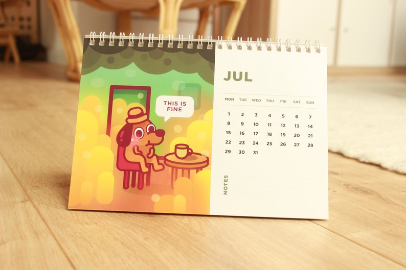 Meme Calendar 2024 Desk Calendar - Etsy