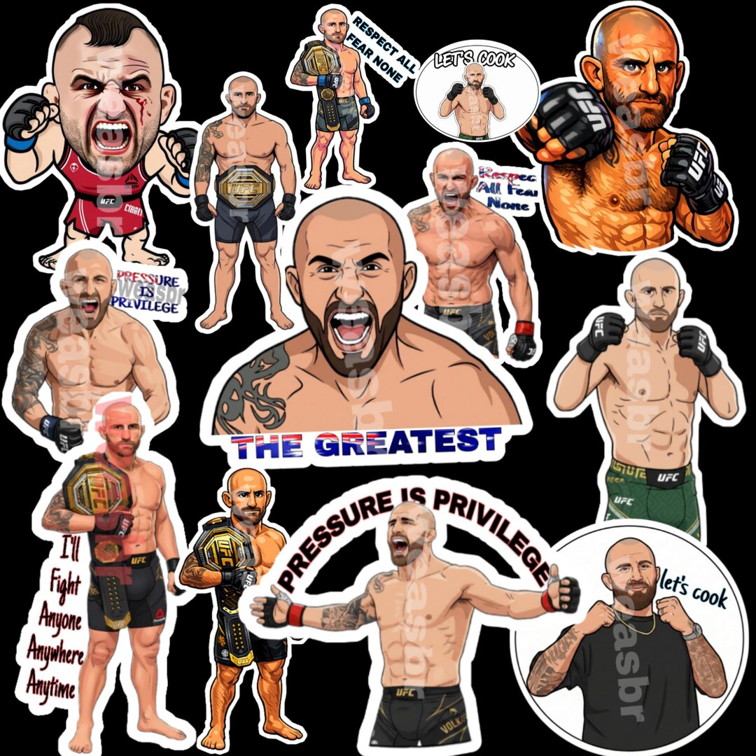 Alexander Volkanovski Sticker Pack, MMA Champion Vinyl Stickers, UFC ...