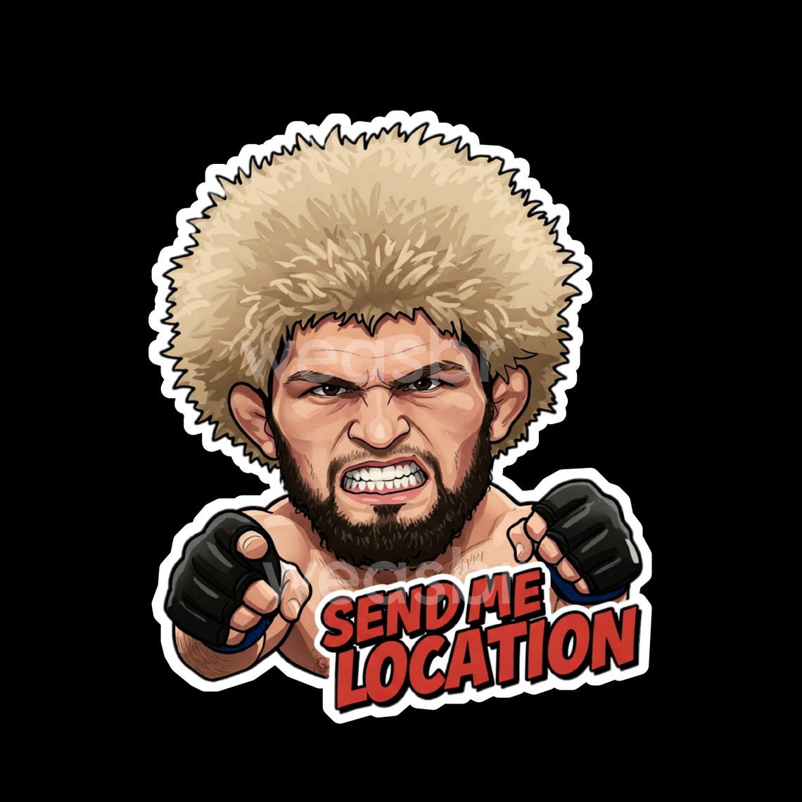 Khabib Nurmagomedov ,send Me Location, Sticker | MMA Dagestan Legend ...