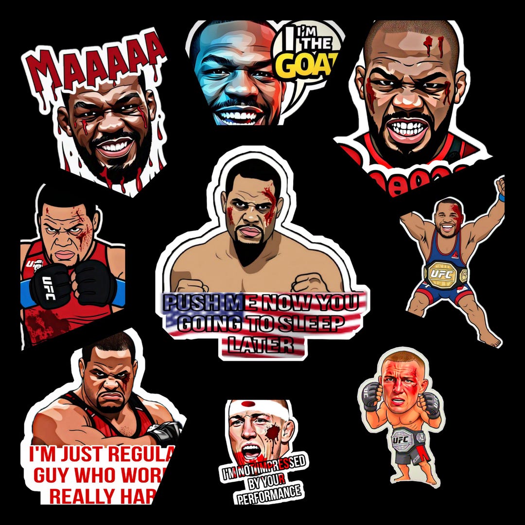 UFC Legends Vinyl Stickers: MMA Fighter Art for Laptop, Water Bottle - Etsy