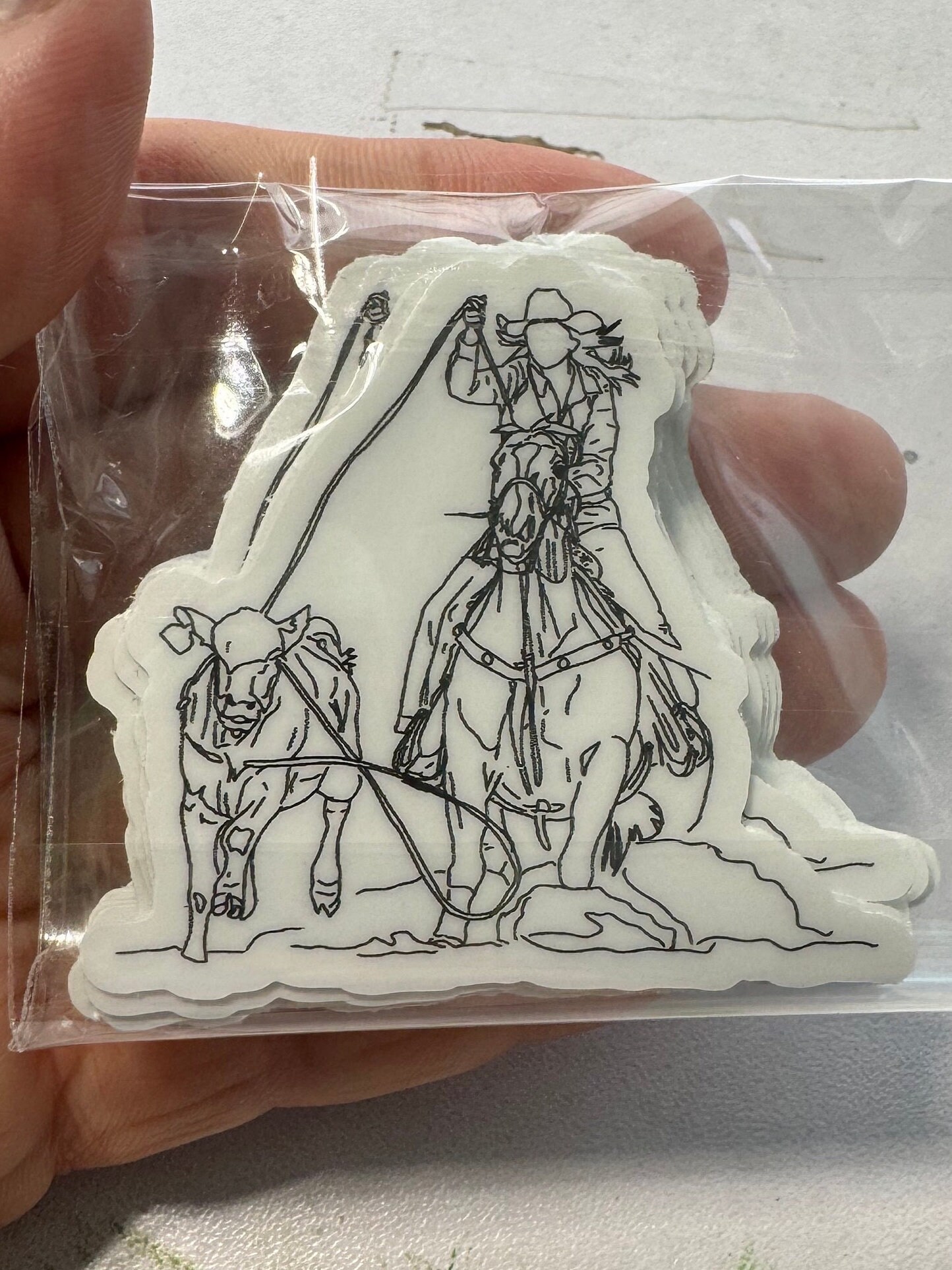 ORIGINAL SMALL Lady Calf Roping STICKER 2 - Etsy