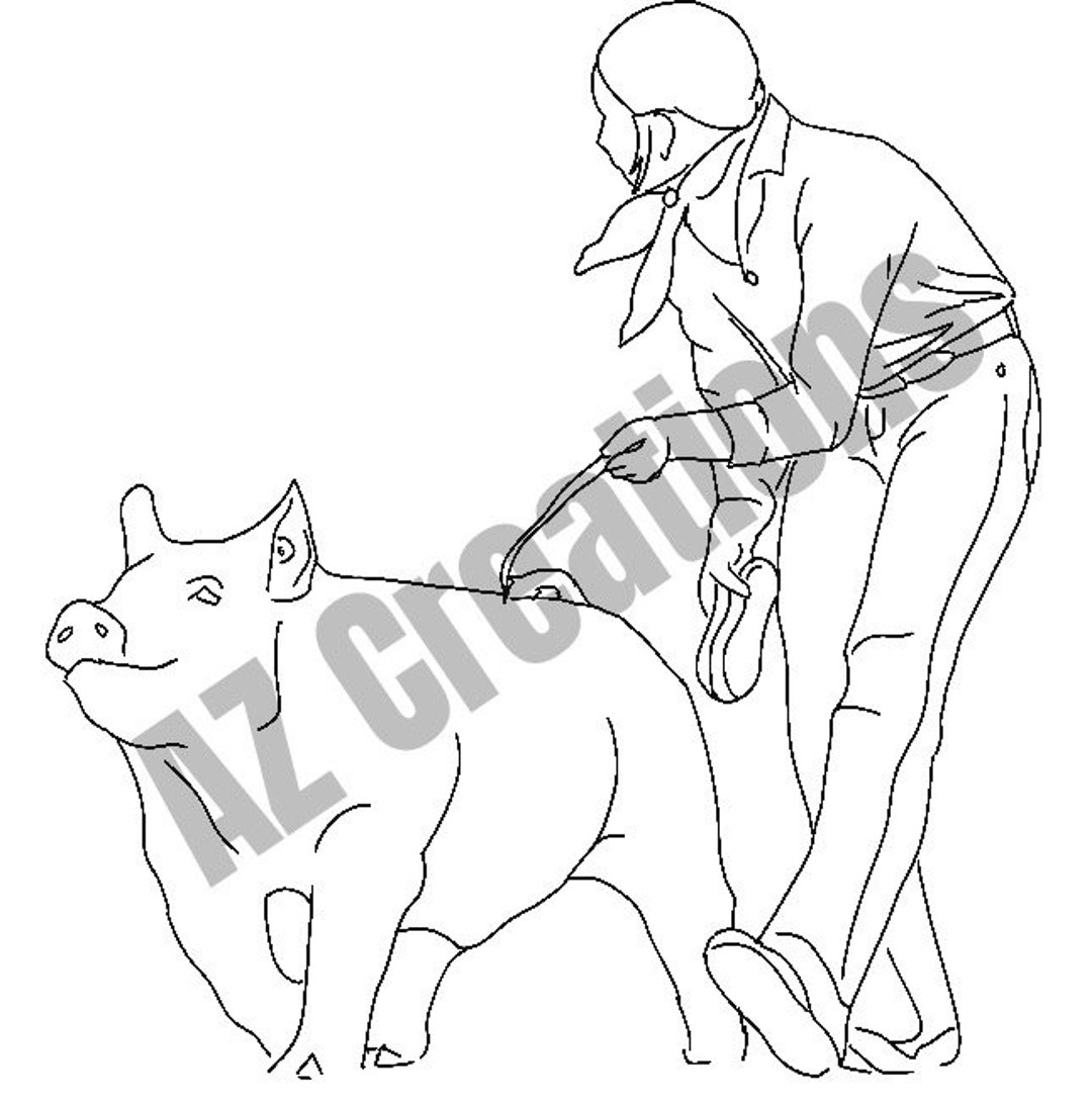 ORIGINAL Show Stock Pig/ Female Handler STICKER 2 - Etsy