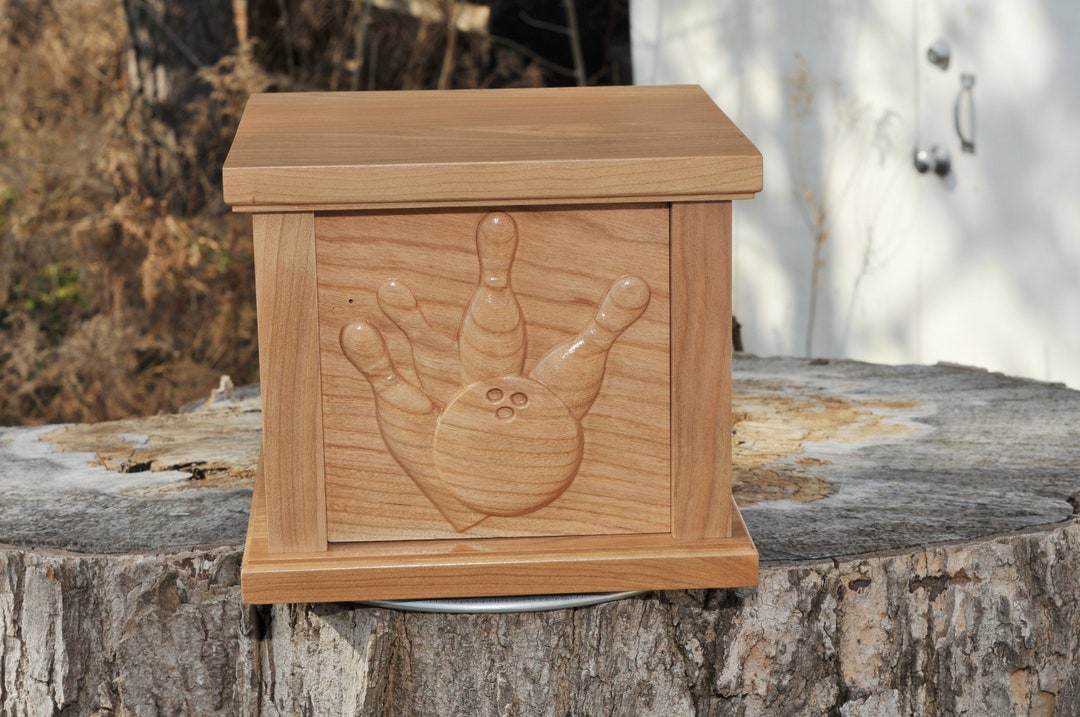 Custom Bowling Memorial Urn, Handcrafted Cremation Urn for Ashes ...