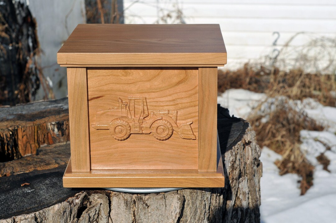Elegant Wheel Loader Urn, Unique Pay Loader Memorial, Construction ...