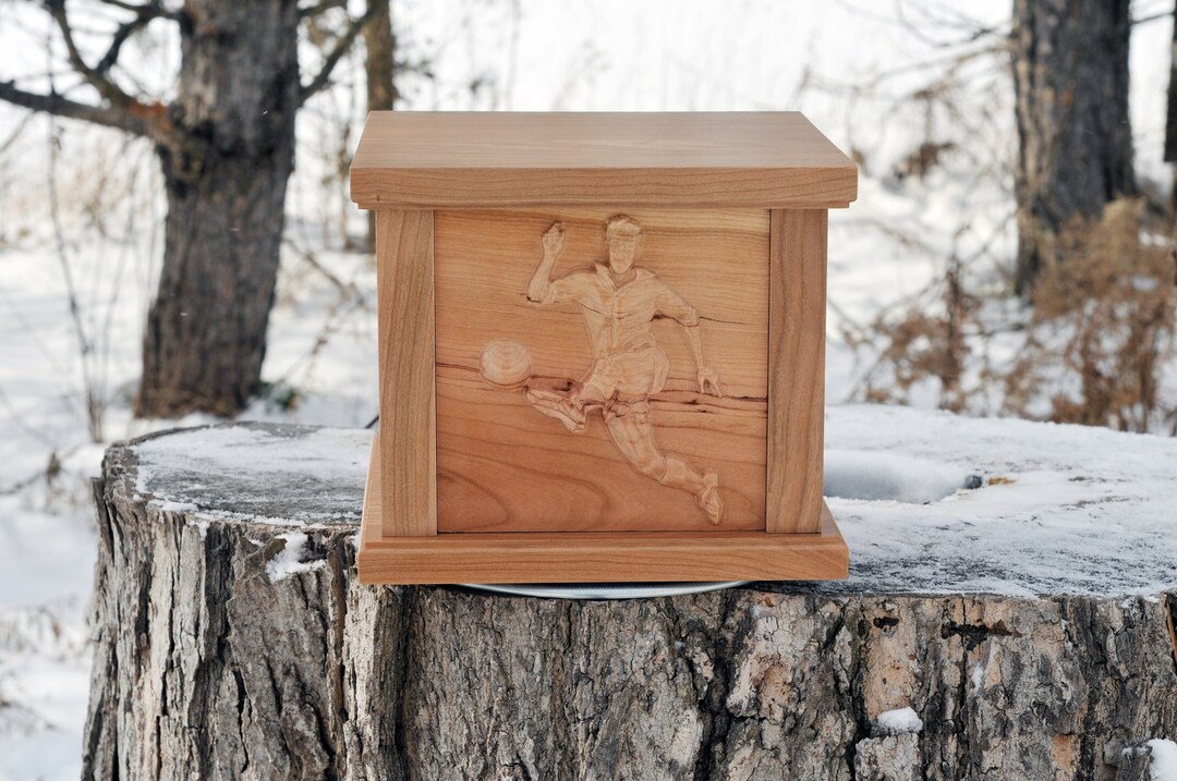 Personalized Soccer-themed Cremation Urn, Custom Football Memorial Urn ...