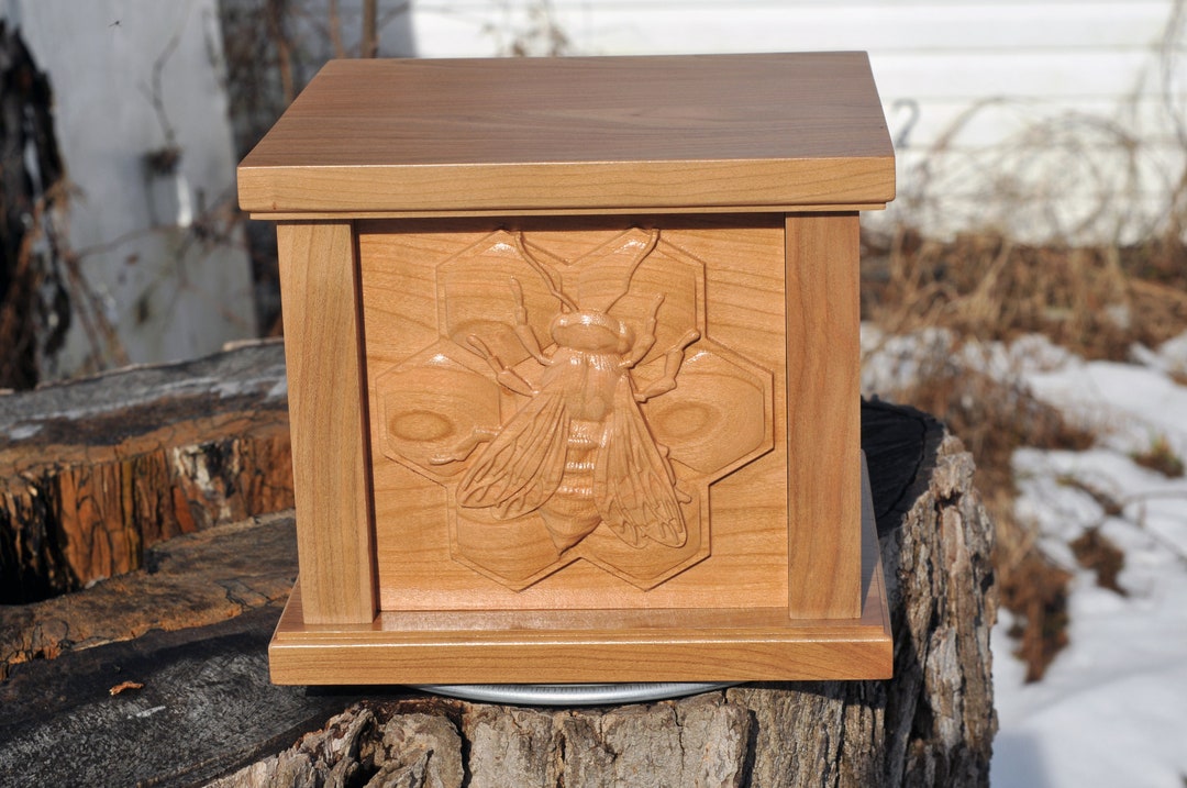 Handcrafted Bee Urn for Ashes, Unique Memorial Cremation Urn, Artisan ...